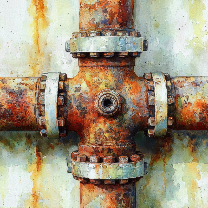 A Rusty Fire Hydrant Standing Alone on the Sidewalk Surrounded by ...