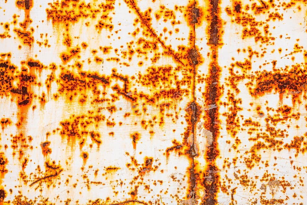 Rusty Flat Sheet Steel with Peeling White Paint Stock Photo - Image of distressed, rusted: 374357882