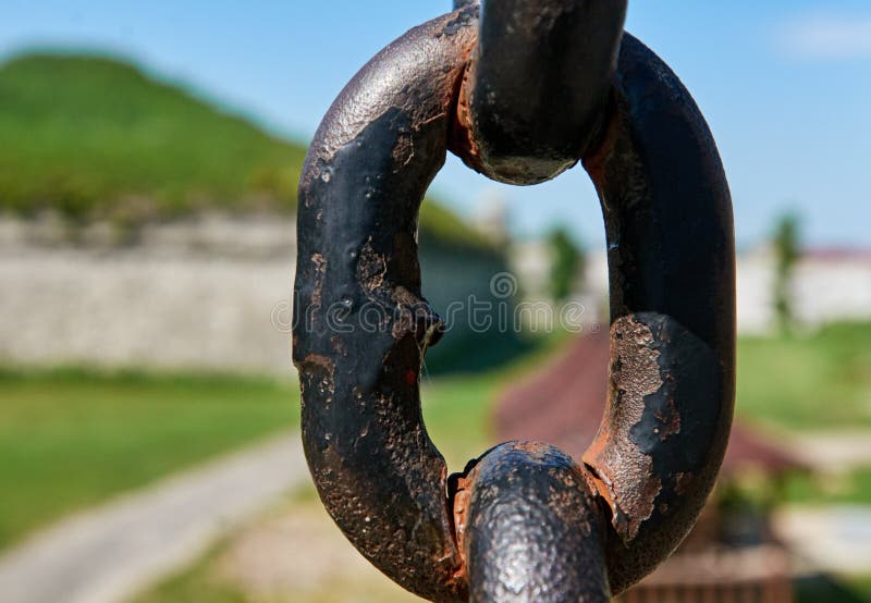 Rusty fortress chain stock photo. Image of obsolete, museum - 90912632