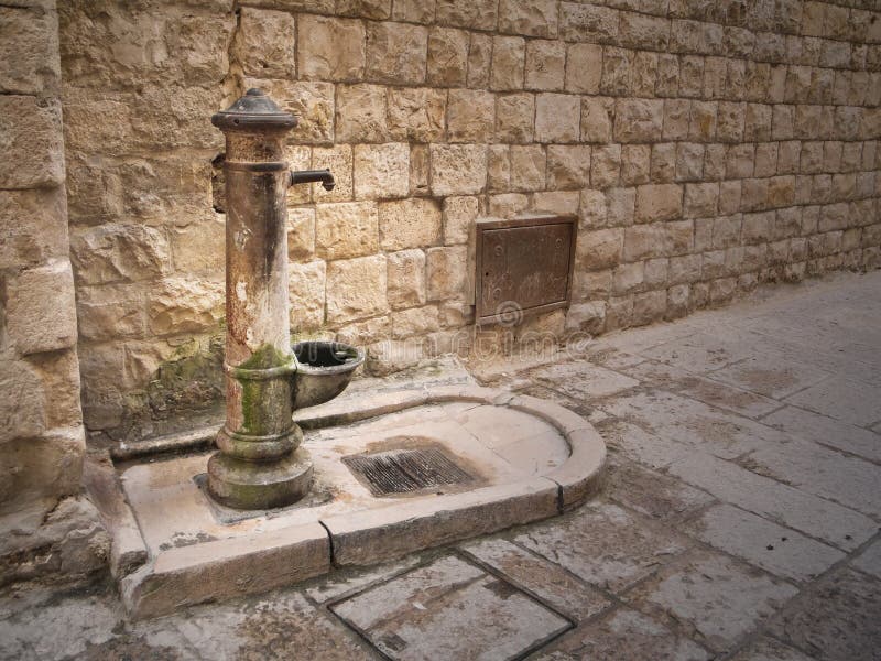 Rusty Fountain in Oldtown of Molfetta. Apulia Stock Image - Image of ...