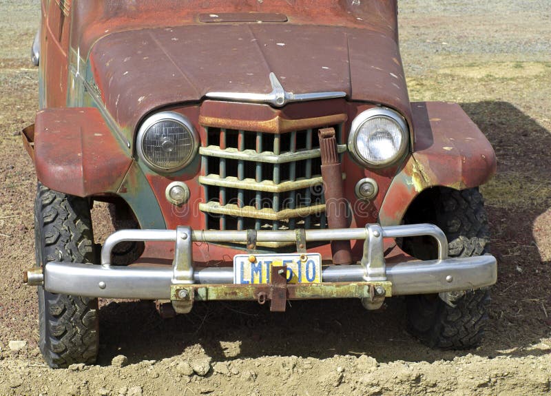 Rusty four wheel drive car stock image. Image of bumper - 17991553