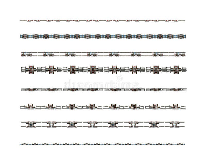 Futuristic Dividers Stock Illustrations – 125 Futuristic Dividers Stock ...