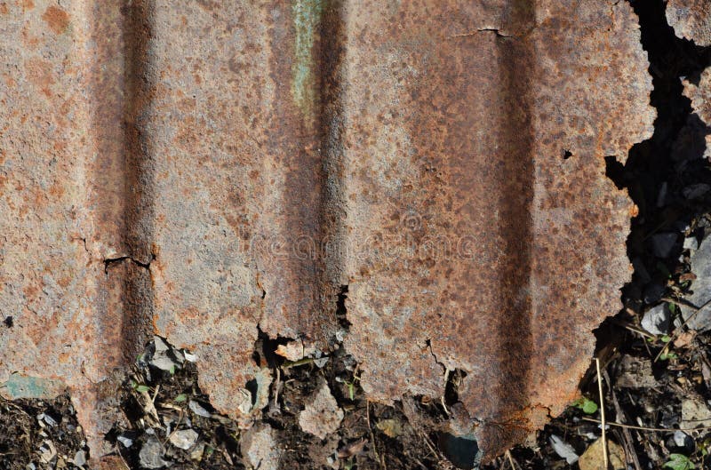 Rusty Galvanized sheet stock photo. Image of roof, galvanized - 254831468