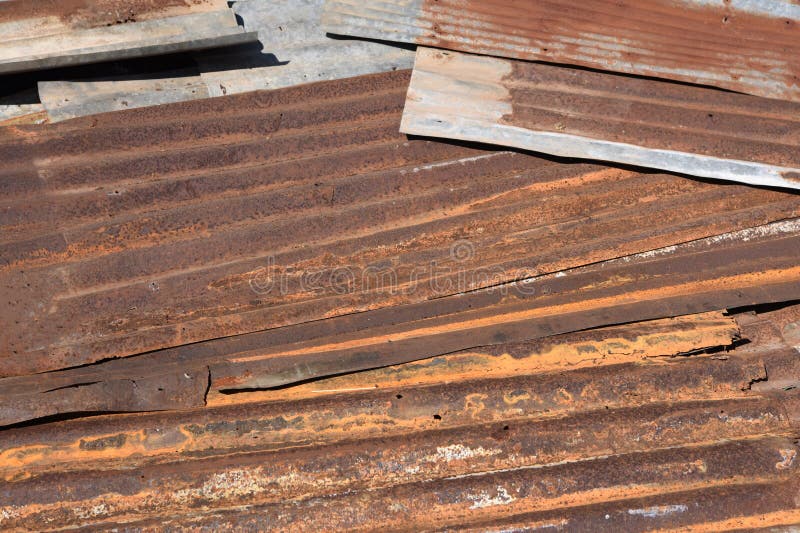 Rusty galvanized sheets stock photo. Image of surface - 254833478