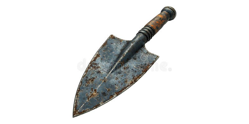 Rusty Garden Trowel for Digging Soil and Planting on Transparent ...