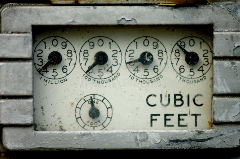 Rusty Gas Meter stock image. Image of business, instrument - 12630881