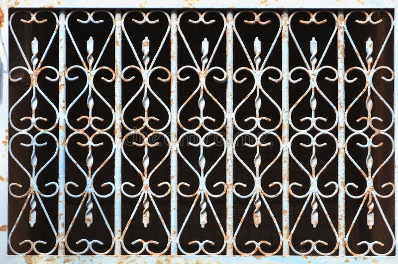 Rusty Gate flower pattern stock photo. Image of shut - 46262100