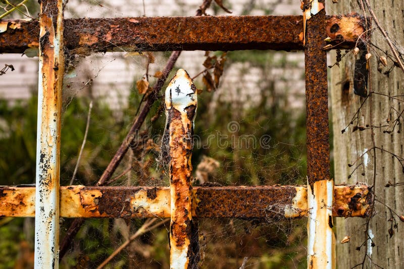 A rusty gate stock image. Image of rusty, horizontal - 137520823