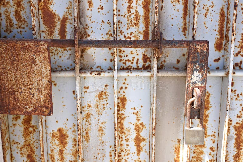 Rusty gate stock image. Image of keyhole, pattern, exit - 242302569