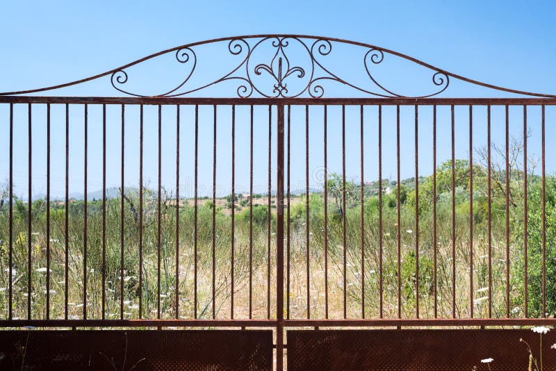 Rusty Gates stock image. Image of door, nature, property - 44239383