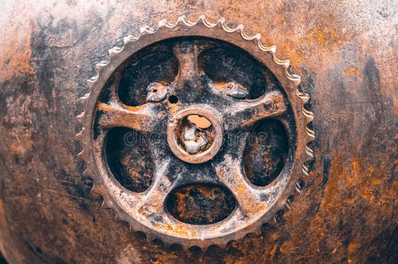 Rusty Gear Closeup, Rusty Ancient Mechanism Stock Photo - Image of rust ...