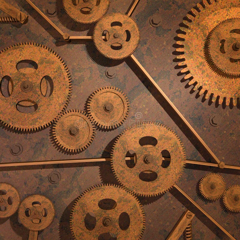 Old rusty gears stock illustration. Illustration of industry - 26948082