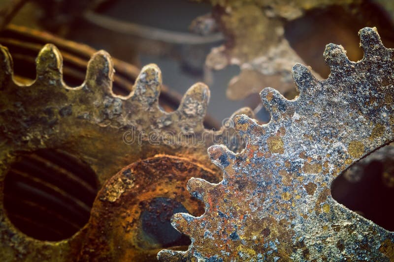 Rusty gears stock image. Image of industrial, dark, design - 60260003