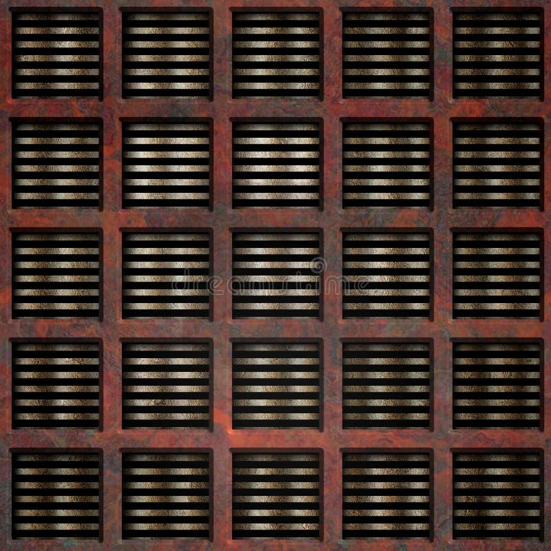 Rusty Grid Plate (Seamless Texture) Stock Image - Image of grate, sewer ...