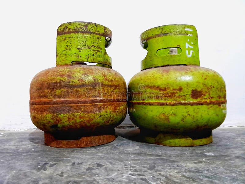 Rusty Green Gas Cylinders Stock Photos - Free & Royalty-Free Stock ...