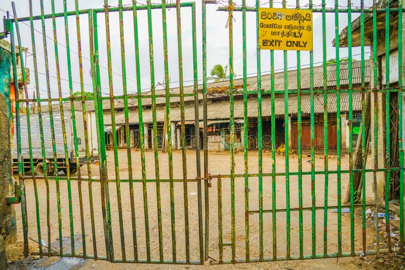 Rusty green gate stock image. Image of commercial, passage - 369088559