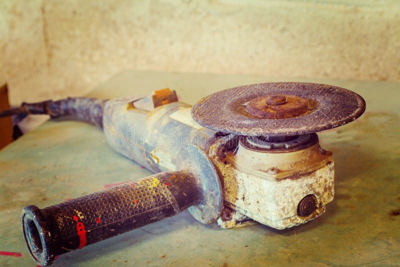 Rusty Grinder in Vintage Tone Stock Image - Image of path, industrial ...