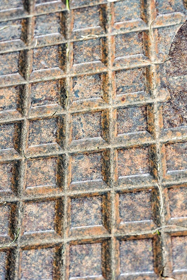 Rusty gully cover close up stock photo. Image of steel - 97404702