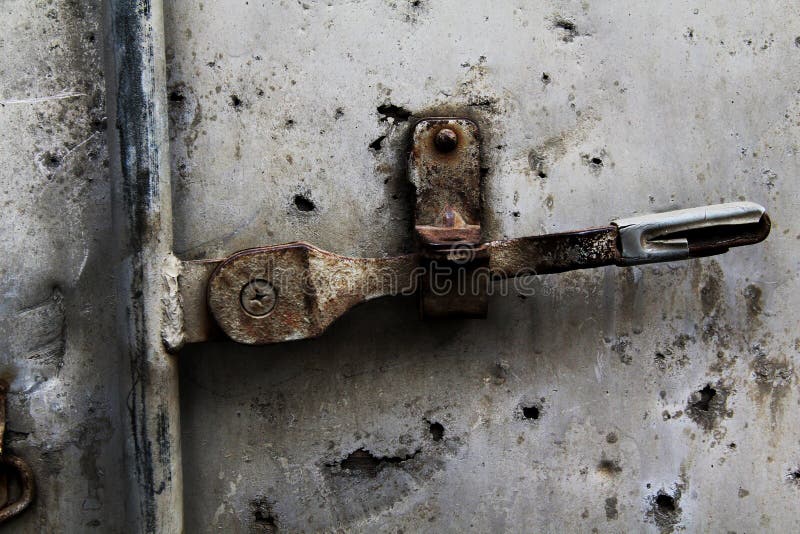 Rusty Handle on a Grey Background Stock Photo - Image of abstract ...