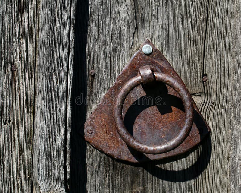 Gate handle stock photo. Image of wooden, country, countryside - 124398200