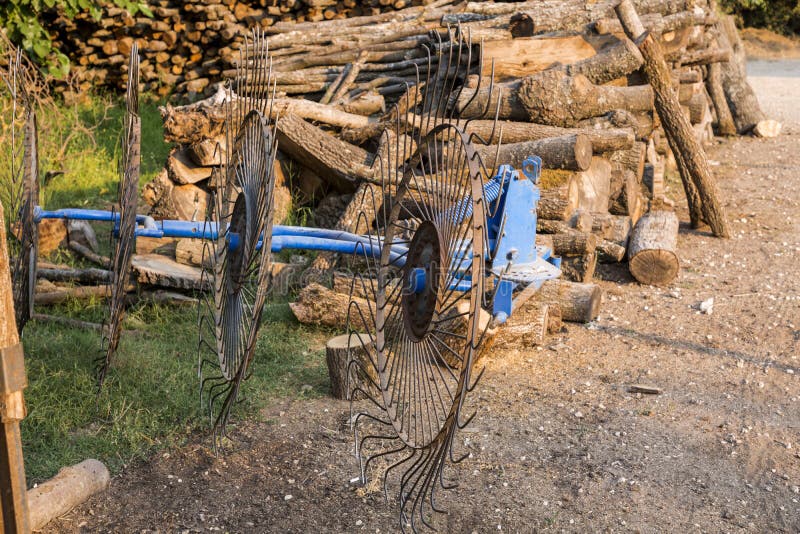 Rusty hay rack stock photo. Image of machinery, iron - 228123482