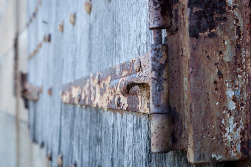 Rusty Hinge Detail stock image. Image of architectural - 68537539