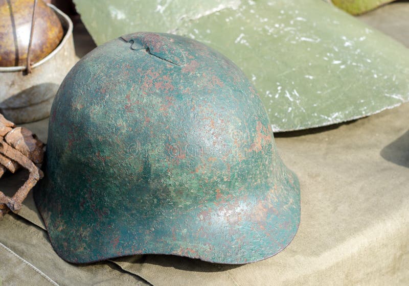 Rusty military helmet stock image. Image of soldier, protection - 31121121