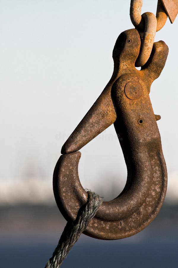 Rusty Hook stock image. Image of chain, lifting, contest - 32638521