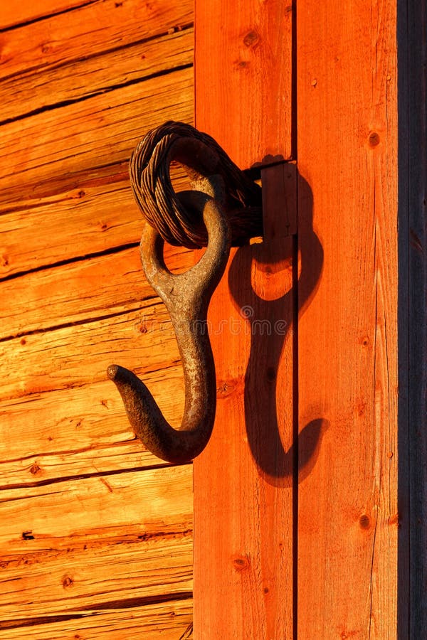Rusty hook stock photo. Image of heavy, evening, sunset - 66389490