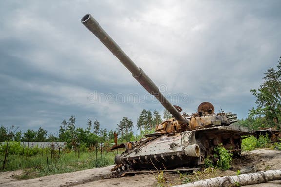 The Rusty Hull of a Broken Tank Stock Image - Image of aggression ...