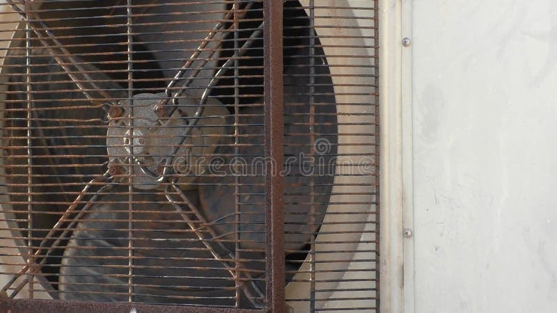 Rusty Industrial Ventilator Fan Close Up Stock Video - Video of slowly ...