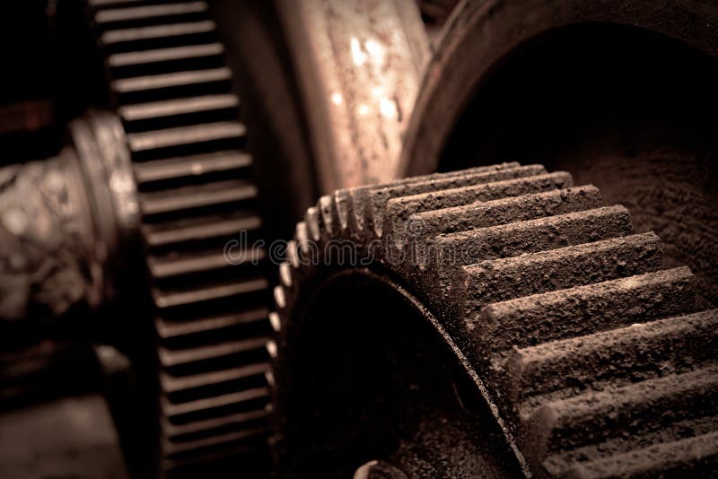 Rusty Industrial Machine Parts Stock Image - Image of retro, detail ...