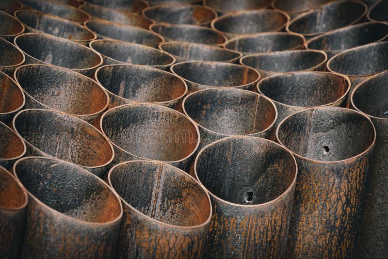 Rusty Industrial Metal Pipes, Background Image Stock Image - Image of ...