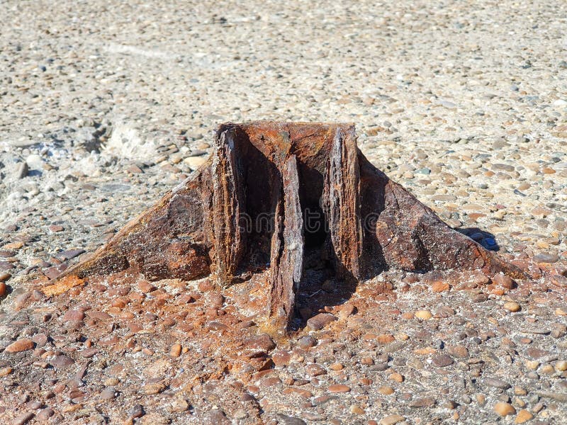 Rusty Iron. Aged Metal in Building Foundation. Stock Photo - Image of ...