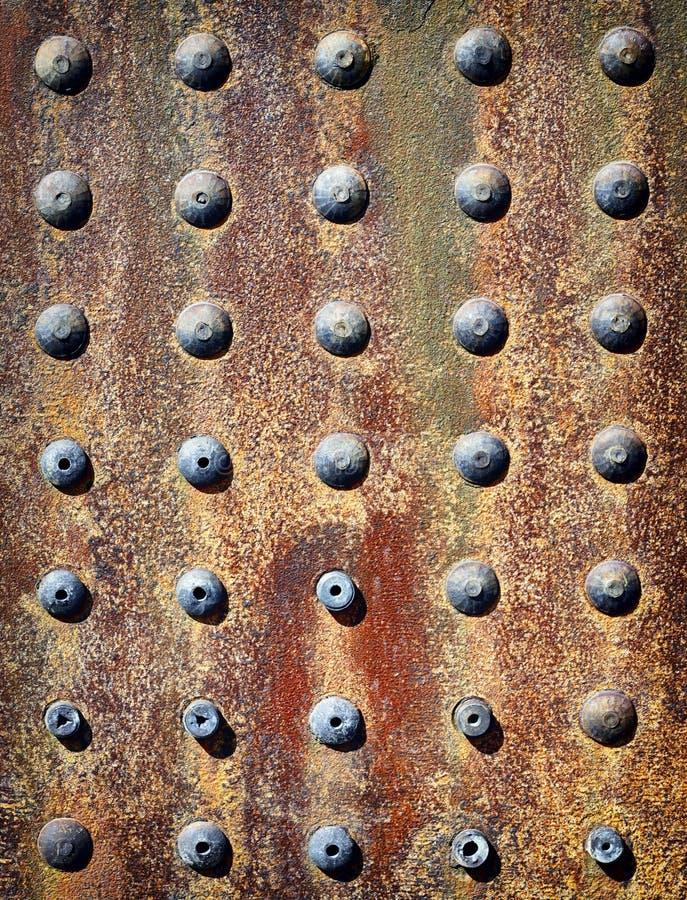Old rivets on a steel hull stock image. Image of metal - 28942611