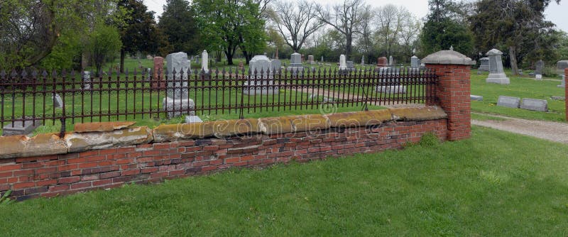 Rusty iron cemetery fence stock photo. Image of historic - 14129580
