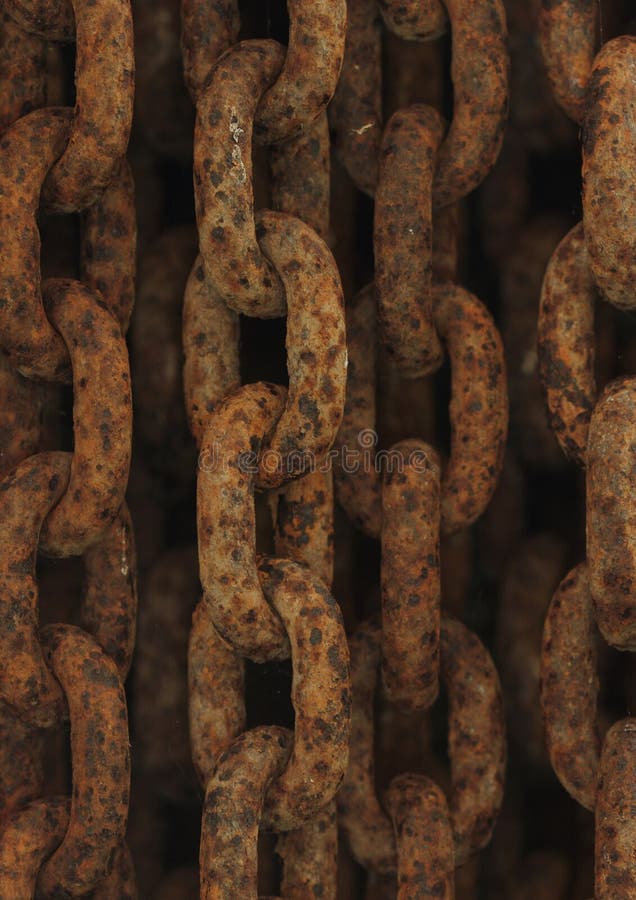 Rusty iron chains links stock image. Image of heavy - 118980449