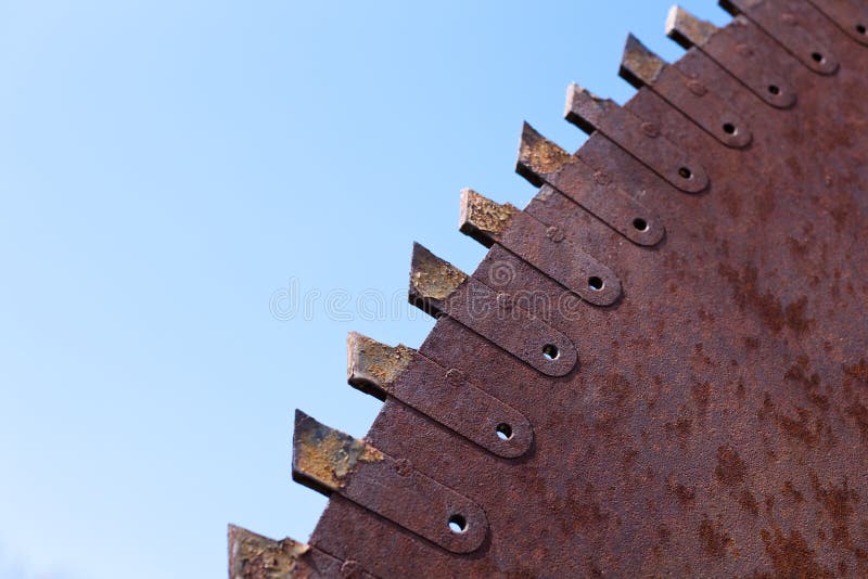 Rusty Iron Circular Saw stock image. Image of steel - 189165899