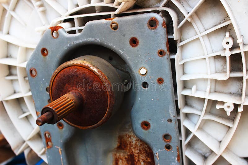 The Iron Core of the Motor is Rusted of the Washing Machine Stock Image ...