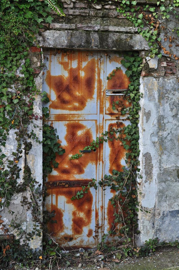 Rusty iron door stock image. Image of door, aged, backdrop - 81583103