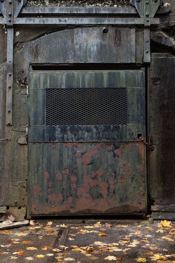 Rusty Iron Door stock photo. Image of details, base, daylight - 64991834