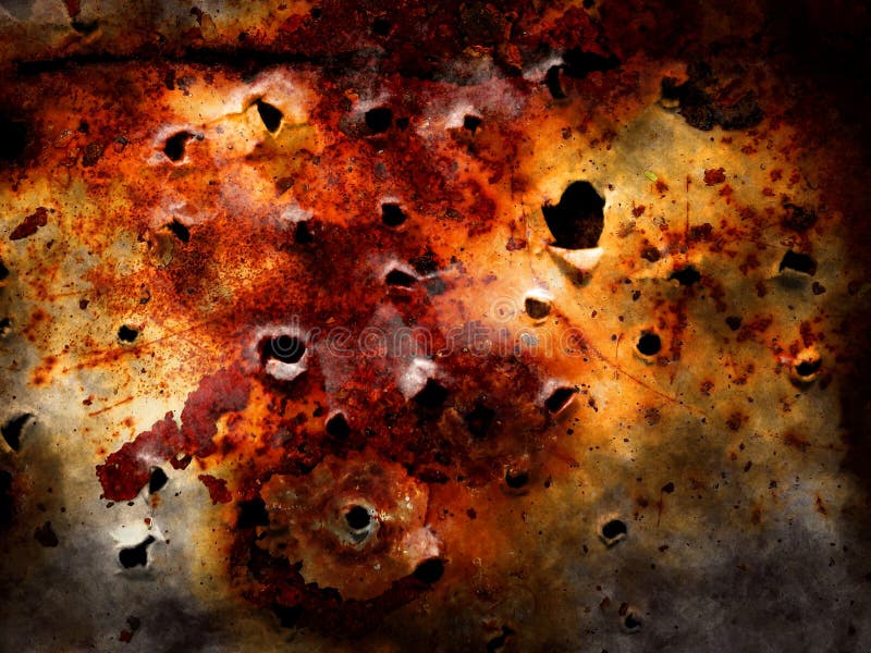 Rusty Iron. Fatal Oxidation of Metals. Rust Closeup. the Metal is ...