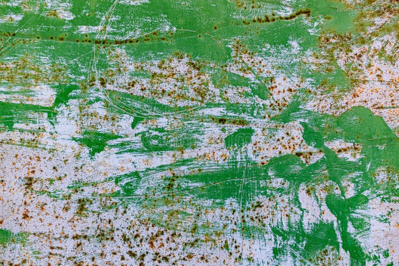 Rusty Iron Green Paint Texture Stock Photo - Image of backdrop, detail ...