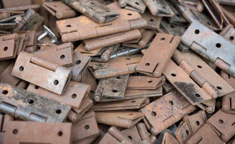 Rusty iron hinge stock photo. Image of hardware, metal - 88410266