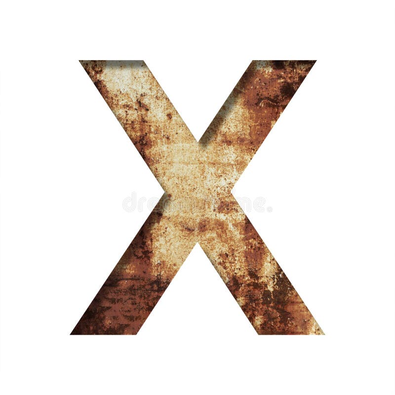 Rusty Iron Letters. the Letter R Cut Out of Paper on the Background of ...