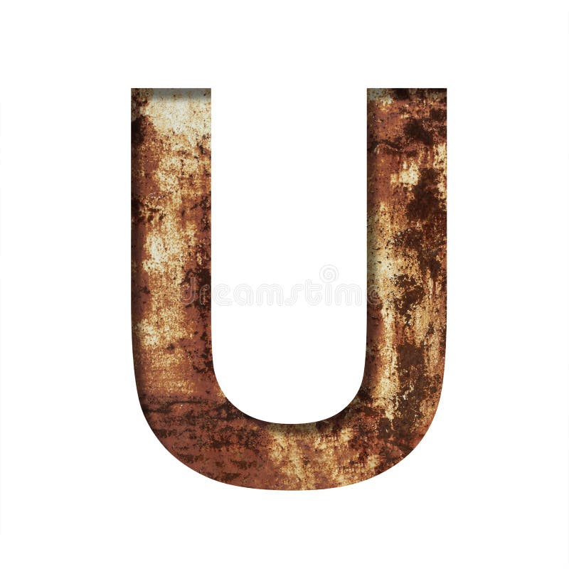 Rusty Iron Letters. the Letter R Cut Out of Paper on the Background of ...