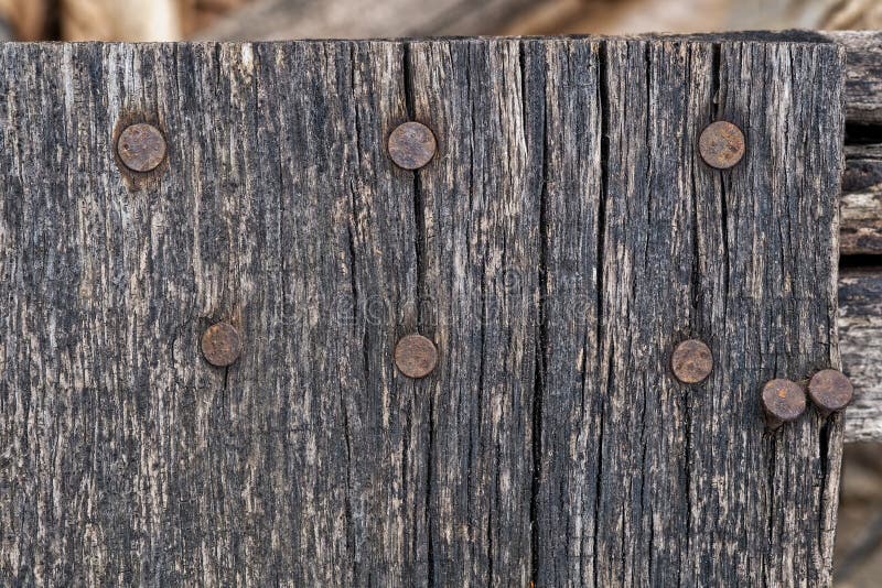 Nails Details on a Palette in the Woods Stock Photo - Image of wall ...