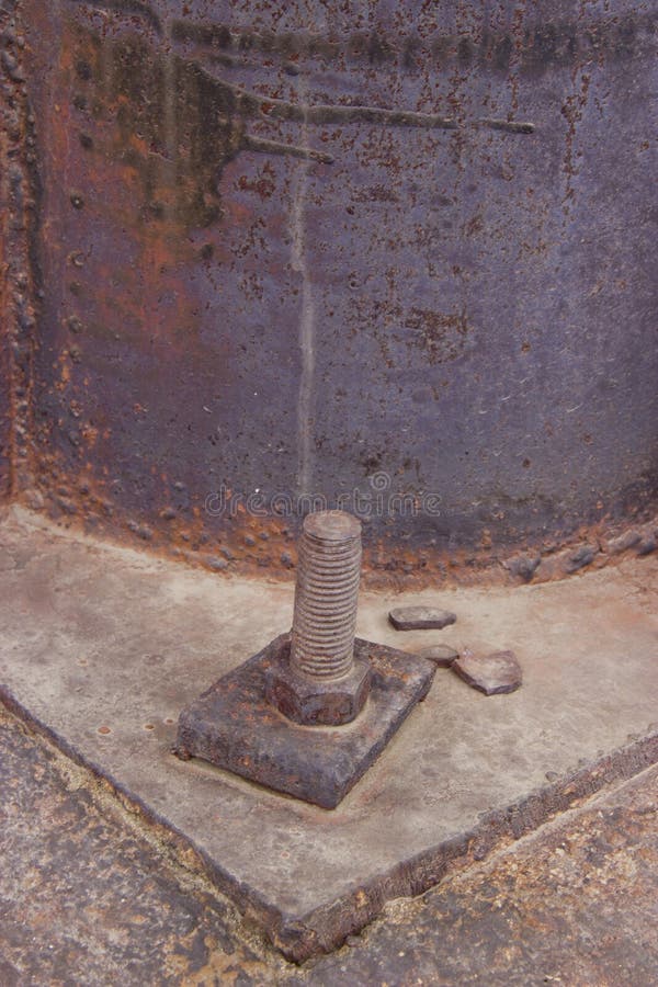 Rusty Iron Nut Screwed and Rusty Iron Bolt Stock Image - Image of ...