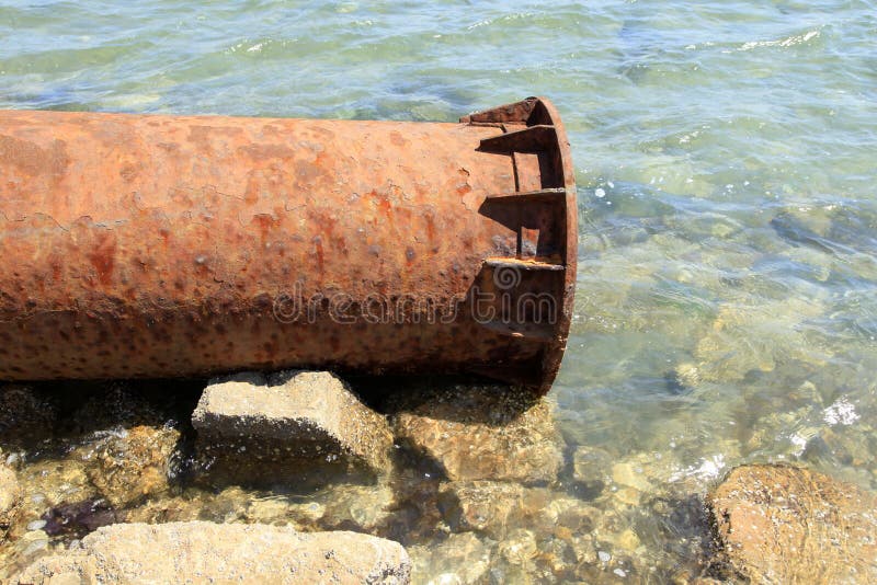 The rusty iron pipe stock image. Image of iron, cylinder - 172464079