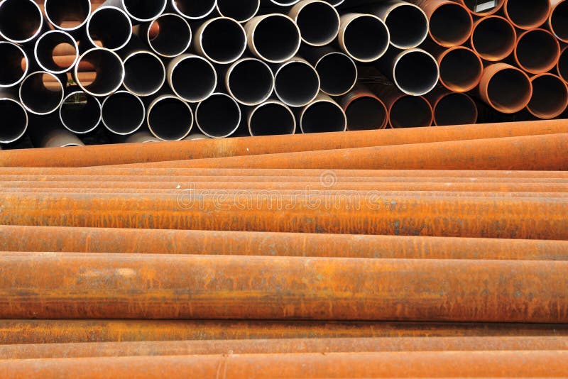 Rusty iron pipes stock image. Image of metal, pipelines - 40808703